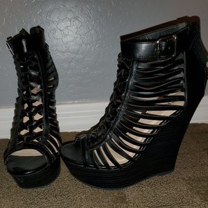 JustFab Shoes | Wedges In Coral | Poshmark